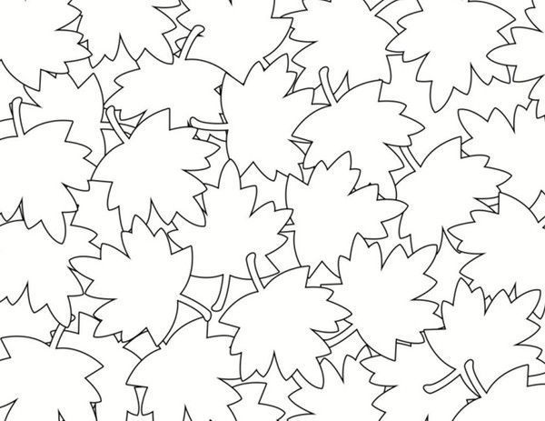 coloriage de feuilles d'automne