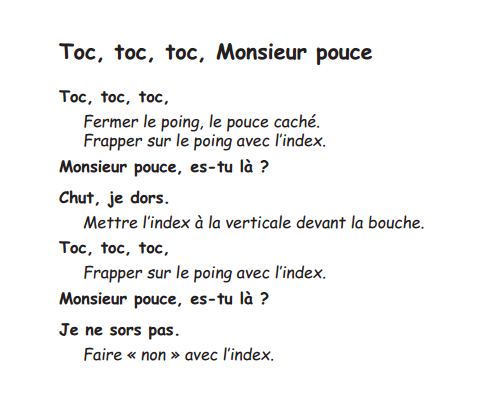 Toc, toc, toc, Mr Pouce